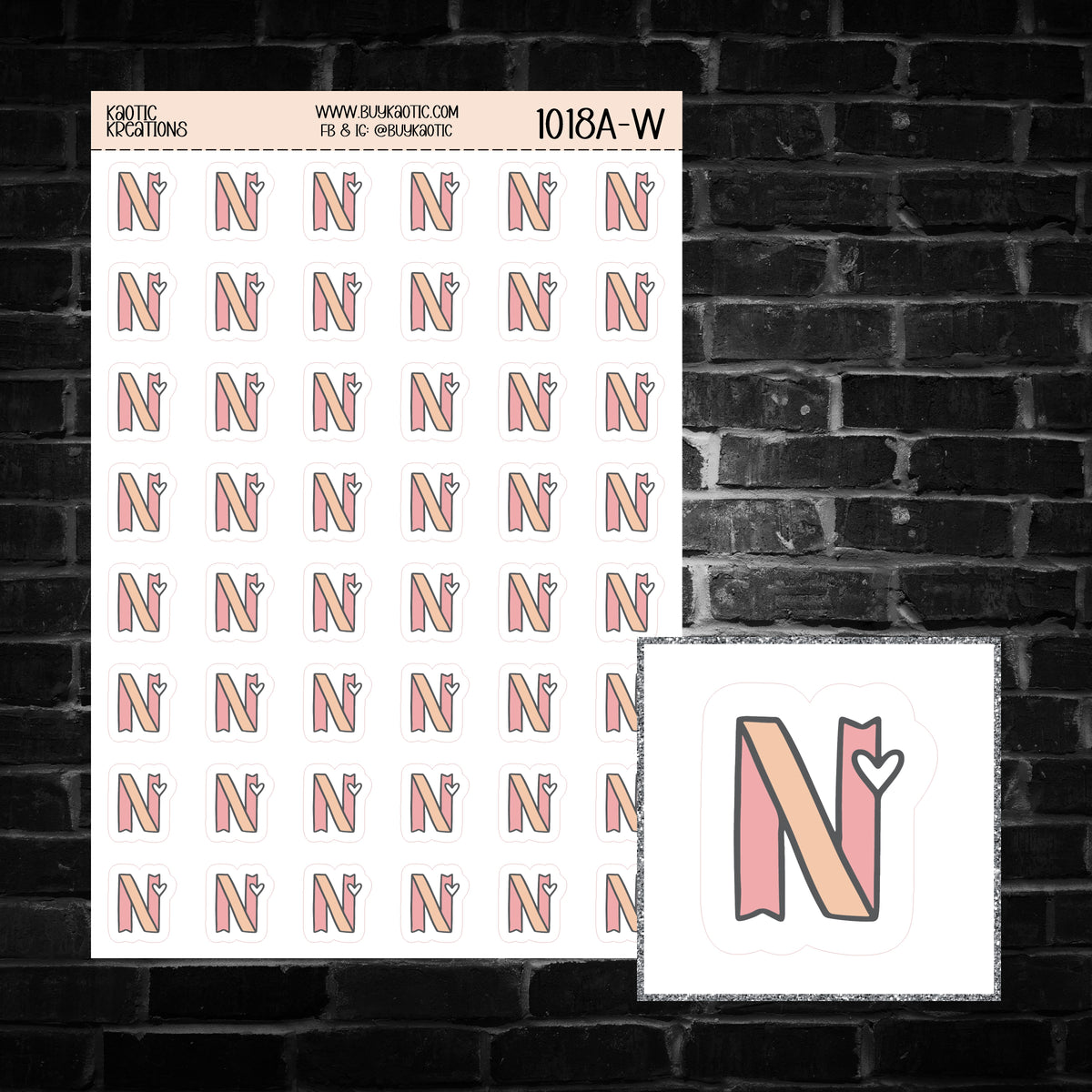 Flix Icon Sticker Sheet – Kaotic Kreations